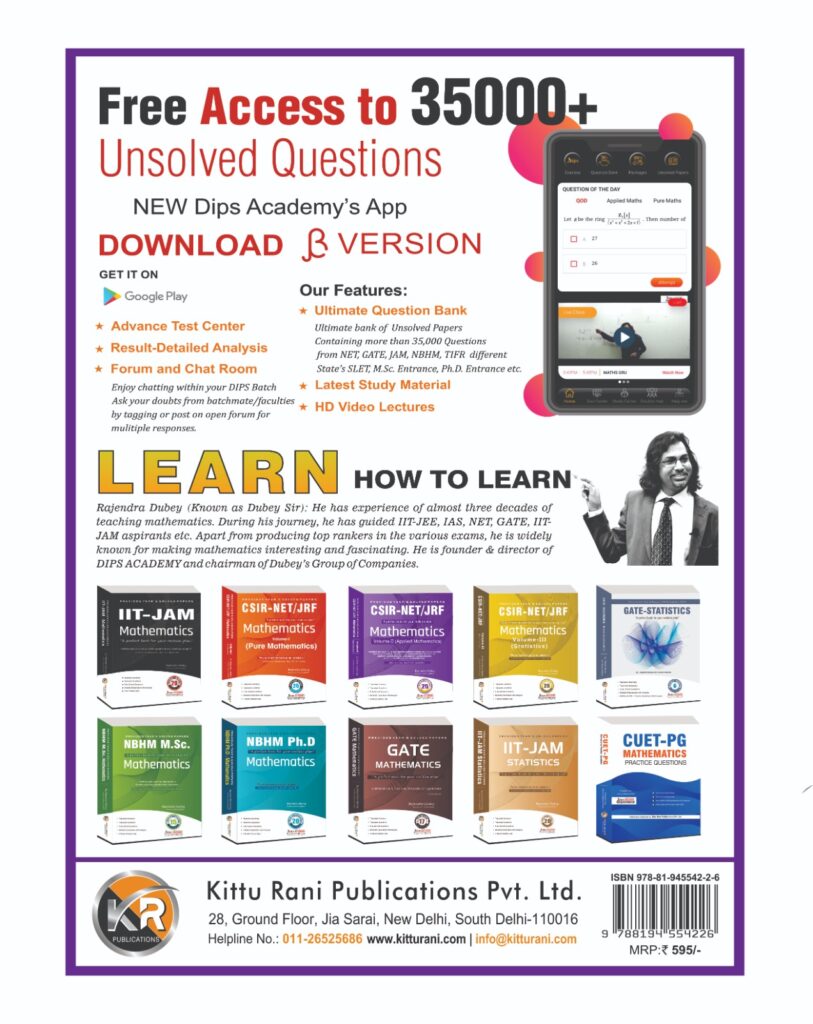 CSIR NET JRF Mathematics previous year’s solved papers volume -2