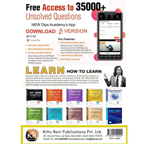 CSIR NET JRF Mathematics previous year’s solved papers volume -2