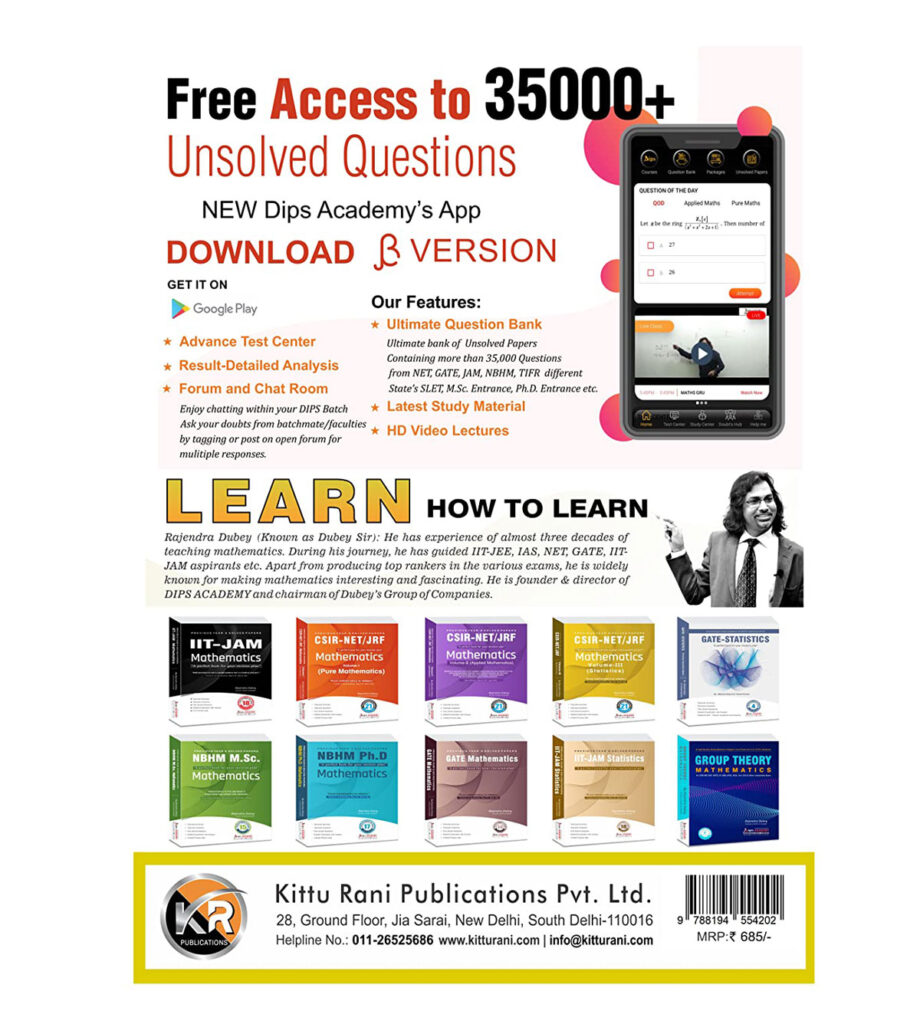 IIT JAM MATHEMATICS Previous year’s solved papers – 4th Edition IIT JAM MATHEMATICS Previous year’s solved papers – 4th Edition